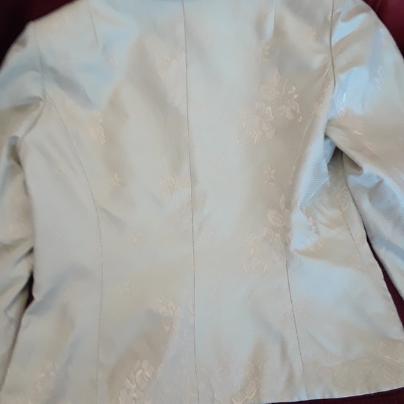 Talbots | Jackets & Coats | Talbots Pure Pattern Green Silk Formal ...